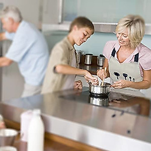 Adjustable Kitchen Apron with Hand Wipe, Water-drop Resistant with 1 Pocket Cooking Bib Apron for Women & Men (BLACK)