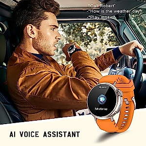 Smart Watch Ultra 1.52" Round HD Display with call (receive/make call)Ai Voice,Music Player, Fitness watch for men women Waterproof Activity Tracker with 120 Modes Sports for Iphone Andorid phones