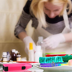 2 Pieces Hand-Held Electric Tumbler Stirrer, Electric Tumbler Mixer, Battery-Operated Epoxy Resin Stirrer, Hand-Held Coffee Frother Electric Tumbler Whisk for Coffee, Egg, Milk, Pink without Battery