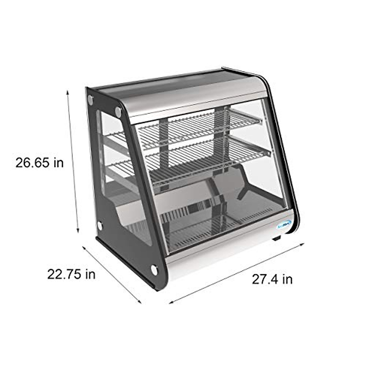 KoolMore - CDC-4C-BK 27" Commercial Countertop Refrigerator Display Case Merchandiser with LED Lighting - 4.6 cu. ft, Black and Stainless Steel (858154008300)