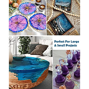 Hyliter Epoxy Resin Kit, Upgraded 32OZ Clear Resin Epoxy Food Safe BPA Free Easy Mix 1:1 Casting & Coating for DIY Molds, Wood, Jewelry, Table Tops, Bar Top, Arts and Crafts Supplies