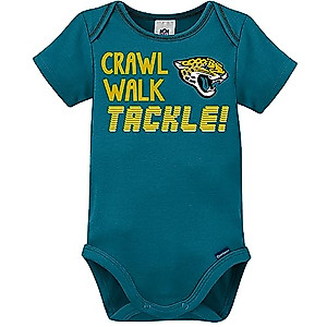 Gerber Unisex Baby Baby Boys NFL 3 Pack Short Sleeve Onesie Bodysuit, Team Color, 0-3 Months