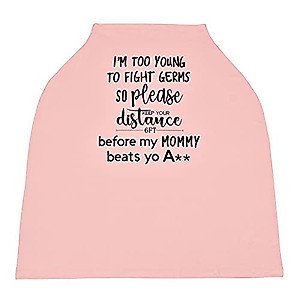 Petyoung Baby Nursing Cover Breastfeeding Scarf, Baby Car Seat Covers, Infant Stroller Cover, Carseat Canopy Keep Distance Sign for Girls and Boys