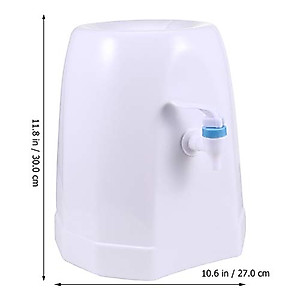 HEMOTON Countertop Water Cooler Dispenser Plastic Desktop Drinking Fountain Barrelled for Home Office Use