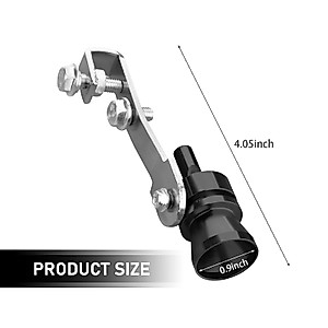 ZKFAR 2 PCS Car Tips Bleed Valve Roar Maker Tail Pipe Whistle, Aluminum Alloy Wave Imitation Anechoic Booster, Sound Exhaust Simulator Turbo Whistle Pipe Sound Muffler, for Most Cars (Black)