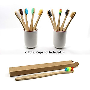 10 Pack Bamboo Toothbrushes, YOURSEE Natural Bamboo Toothbrush Eco-Friendly Organic Biodegradable Bamboo Handle and BPA Free Soft Bristles For Sensitive Gums