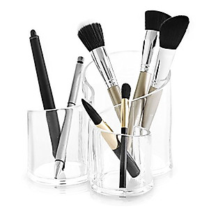 BINO 'The Swirl' 3 Compartment Acrylic Makeup and Jewelry Organizer