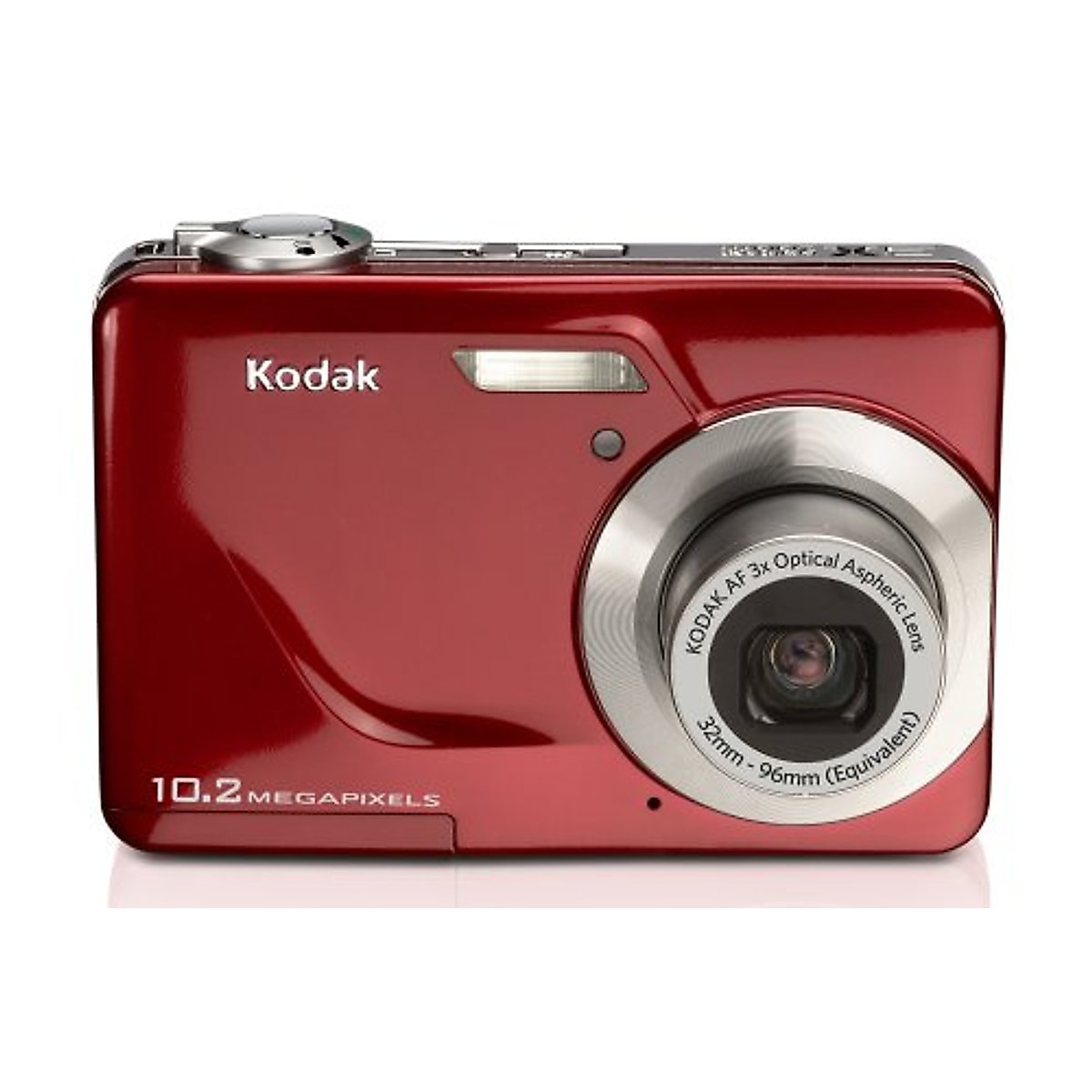 Kodak EasyShare C180 10.2MP Digital Camera with 3x Optical Zoom and 2.4 inch LCD - Red