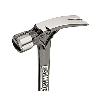 ESTWING Ultra Series Hammer - 19 oz Rip Claw Framer with Milled Face & Shock Reduction Grip - EB-19SM
