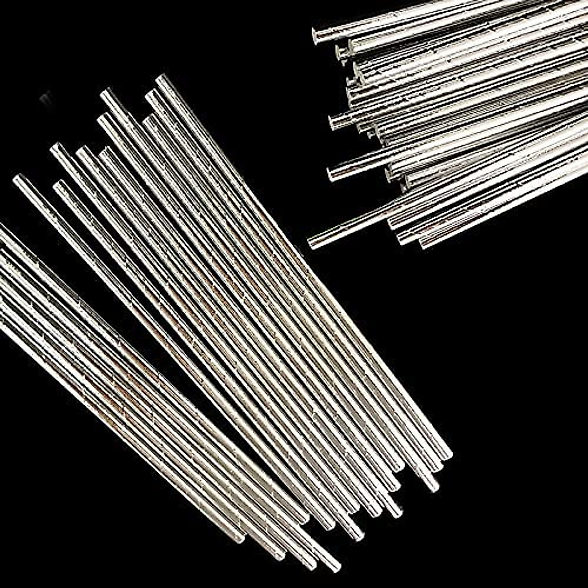 ALINK Metallic Silver Paper Straws, Biodegradable Disposable Party Drinking Straw for Birthday, Wedding, Bridal/Baby Shower, Christmas Decorations and Party Supplies, Pack of 100