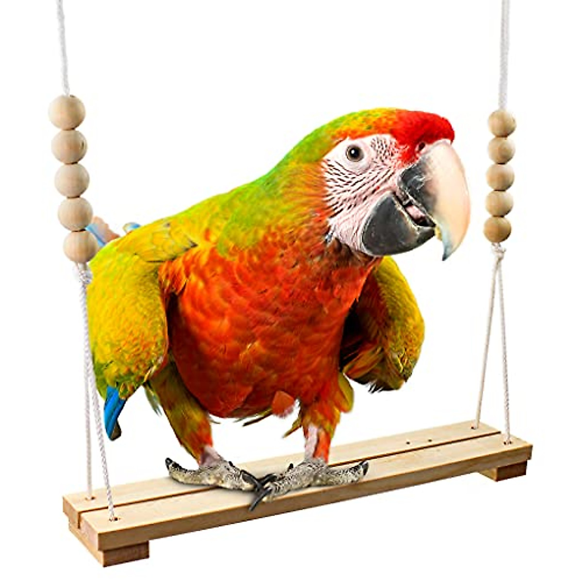 Chicken Swing Toy for Coop Handmade in USA!!! Natural Safe Wooden Accessories Large Durable Perch Ladder for Poultry Run Rooster Hens Chicks Pet Parrots Macaw Entertainment Stress Relief for Birds