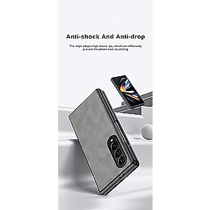 Leather Case for Samsung Galaxy Zfold4 Zfold3 Zfold Z Fold 5 4 3 Fold5 Fold4 Fold3 5G Silicone Shockproof,Gray,03,for Samsung Z Fold3