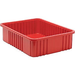 Quantum Storage K-DG93060RD-1 Dividable Grid Container, 22-1/2" x 17-1/2" x 6", Red