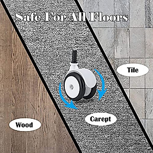 Baby Walker Wheels Replacement, Set of 4, Baby Walker Accessories, Plastic Rubber Wheels Casters, Universal Wheels (F-Black)