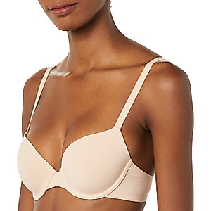 Amazon Essentials Women's Demi Cup Microfiber Bra with Adjustable Straps - Discontinued Colors, Pack of 2, Blush, 38C