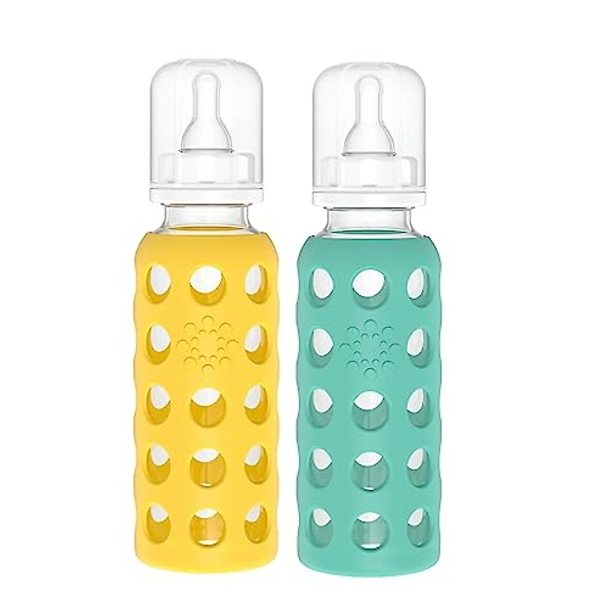 Lifefactory 9oz Glass Baby Bottle 2pk - Kale/Mango