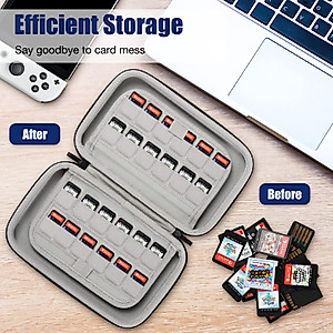 MoKo 128 Switch Game Holders Storage Case for 96 Nintendo Switch/OELD Games or PS Vita Game and 32 Nintendo 3DS 2DS DS Game Cartridges, Switch Game Card Storage Case Cartridge Holder, Black