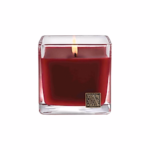 Aromatique Smell of Christmas Glass Cube Candle 12oz Decorative Home Fragrance Aromatherapy Long Lasting Room Air Freshener Perfect Fall Decoration Luxury Minimalism Modern Candle Gift 56 Hour Burn!
