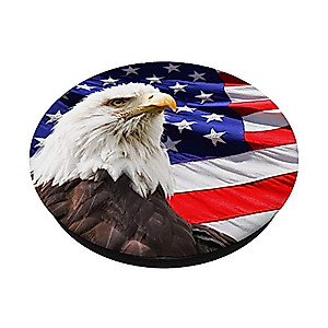 Pop Socket American Flag With Eagle Phone Grip PopSockets PopGrip: Swappable Grip for Phones & Tablets