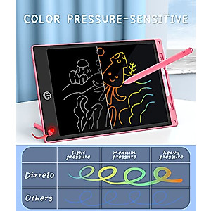 LCD Writing Tablet for Kids, 2Pck Drawing Tablets Toddler Toys Doodle Board 12 inch Writing Pad Drawing Tablet, Boys Girls Gift Trip Travel Essentials Learning Games 3-5 6-8 9-12 Year Old, Blue+Pink