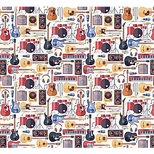 Stesha Party Musical Gift Wrap, Music Present Wrapping Paper - 30 x 20 Inch (3 Sheets)