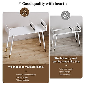 YYJ Vanity Desk with Mirror and Lights,Modern High Capacity Makeup Vanity with 3 Drawers,Makeup Table with Power Outlet and 10 Lights,Writing Desk for Bedroom,Makeup Room, Black