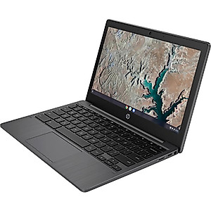 HP 11a-na0010nr Chromebook 11.6" MediaTek MT8183 4GB/32GB SSD Laptop Bundle with Bundle with Eblue Cobra Junior 1600dpi Black Gaming Mouse + 1 YR CPS Enhanced Protection Pack