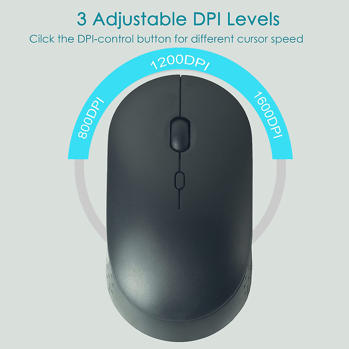 YUMQUA 12 Pack Wireless Mouse Bulk, Slim 2.4G 3 Levels DPI Optical Silent Cordless Computer Mouse for Laptop Chromebook PC Windows MacBook, Black