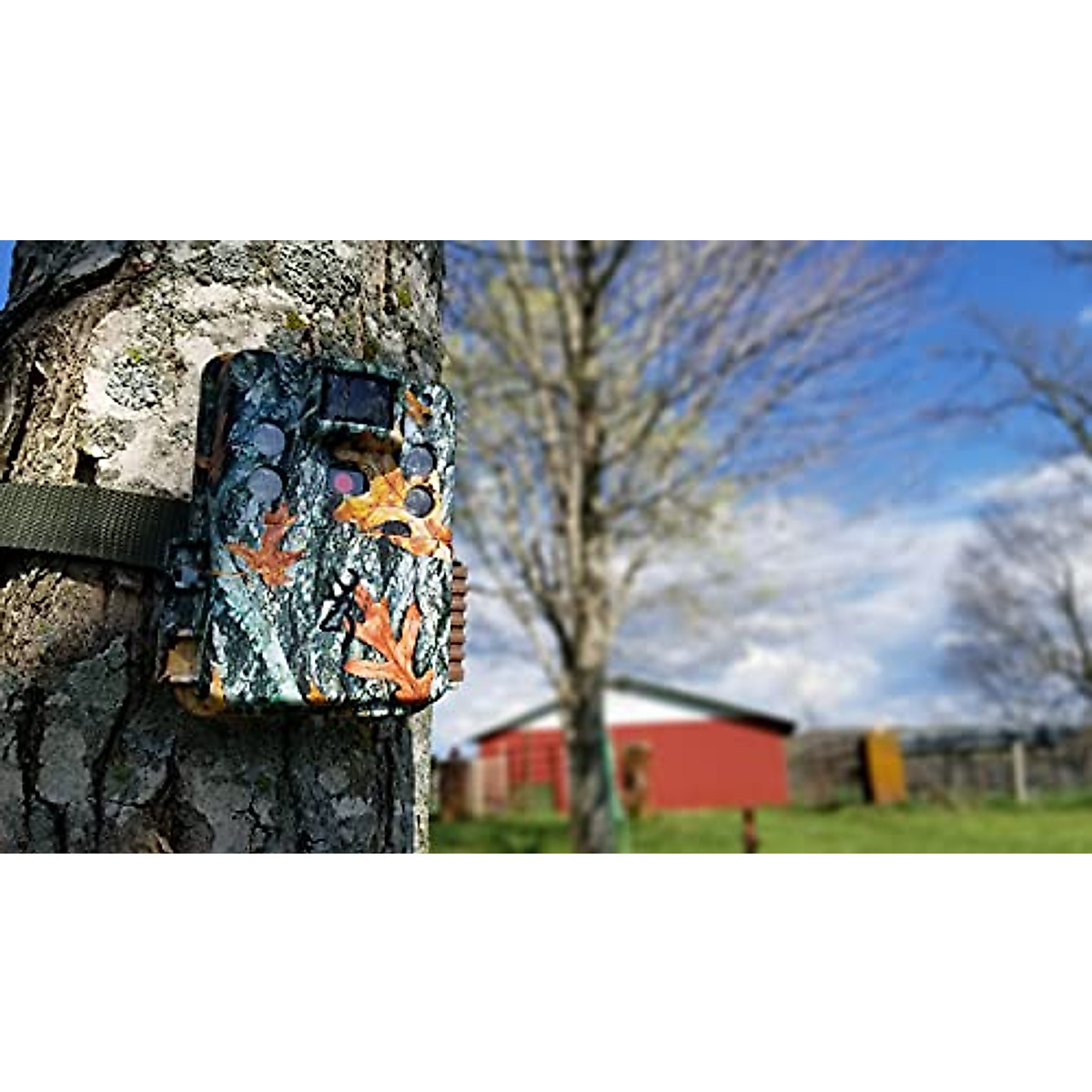 Browning Trail Cameras Browning Strike Force HD Pro-X Camera with 32 GB SD Card, Batteries, Card Reader, Reinforced Strap, and Spudz Microfiber Cloth Screen Cleaner