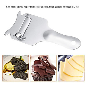 Yosoo Sliver Cheese, Truffle Cheese Stainless Steel Safe Truffle for Kitchen Gadget Rape A Truffe Truffle Shaver