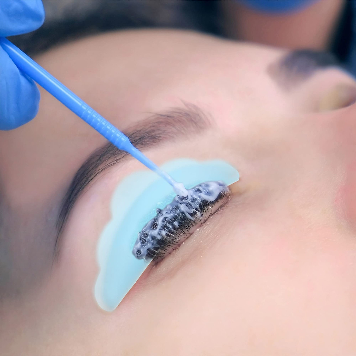 Hicarer 48 Pieces Lash Lift Rods Silicone Eyelash Pads Raise Eyelashes Perming Curler Rods (Small, Medium, Large), Silicone Lash Lift Shields for Eye Supplies Makeup Tool(Blue)