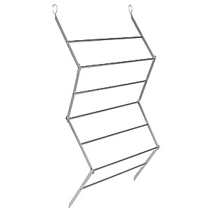 Over the Door Towel Rack - Laundry Room Drying Racl - Silver