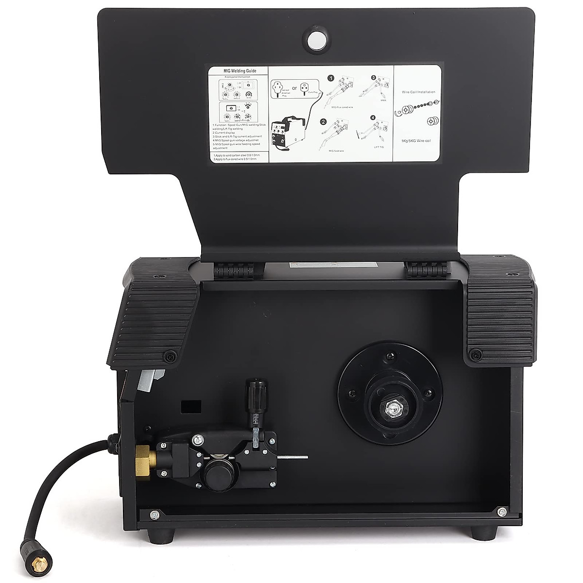 Aluminum MIG Welder 200Amp 220V DG-2000 5 in 1 Multi-Process Mig/Fluxcore/Stick/Lift Tig/Spool gun IGBT Inverter Welder Flux Core/Solid Wire 2/10LBS Supports Welding Aluminum with Spool Gun