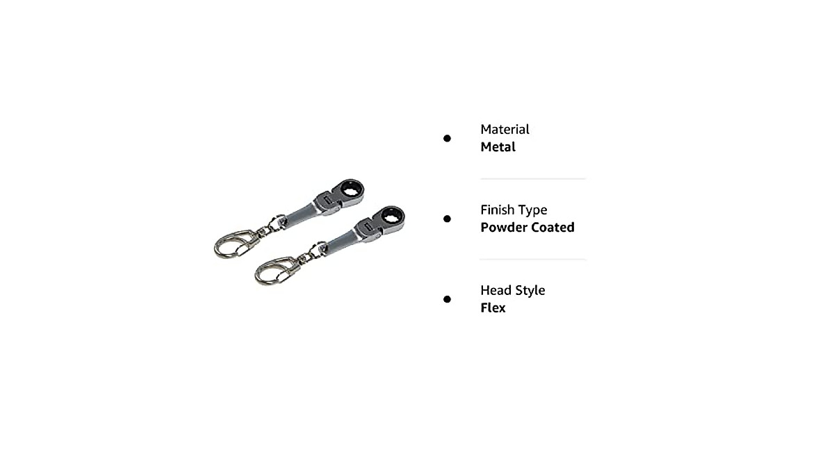 GT//Rotors 10mm Ratchet Wrench Keychain - Compact & Durable Tool