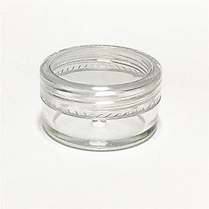100PCS 5G/5ML Cosmetic Containers With White Lids Sample Gram Plastic Containers Lotion Jars for for Scrubs, Oils, Salves, Creams, Lotions - BPA Free