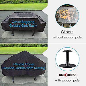 Unicook Outdoor Grill Griddle Cover Support Pole 8 Inch, Patio Table Cover Support Pole, Durable Rustproof Dome Prop Rack, Prevent Rain or Snow from Collecting on Grill and Patio Furniture Cover