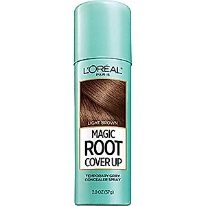 L'Oreal Paris Hair Color Root Cover Up Temporary Gray Concealer Spray, Light Brown, 2 Ounce