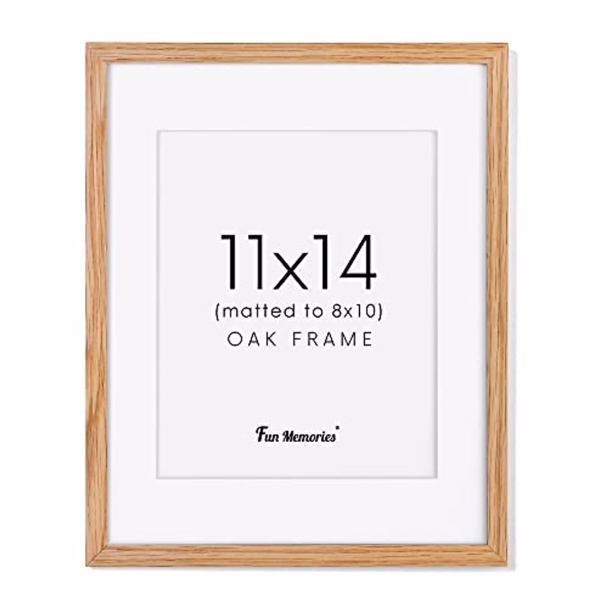 11x14 Picture Frame, 11 x 14 Solid Oak Wood Picture Frame with Real Glass, 11"x14" Wood Frames for Wall Display 8x10 Picture with Mat or 11x14 Picture without Mat, 11x14 Poster frame Art Frame
