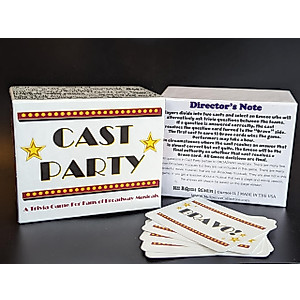 CAST Party! | Party Game for Theater People | Broadway Musical Trivia | Broadway Gift Idea | 400 Trivia Cards for Musical Theatre Enthusiasts | Trivia Night on Broadway