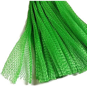 NC Sajid Rana 100pcs 15" Green Reusable Nylon Mesh net Produce Grocery Toys Fruits Vegetables Storage Poly Bags