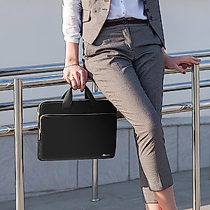 KIZUNA Laptop Sleeve Case 13 Inch Computer Carrying Handbag for 13.6" New MacBook Air M2/MacBook Pro 14 M2 Pro M1 MAX/14 Lenovo ThinkPad X1 Carbon/Yoga C740 S740 C930/14 IdeaPad Flex 5i /ASUS, Black