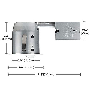 5" LED IC Rated Swivel Round Trim Recessed Lighting Kit 4-Pack, White, Easy Install Push-N-Click Clips, LED Bulbs Included, 4.25" Hole Size,90957