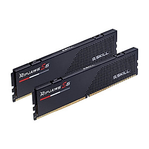 G.SKILL Ripjaws S5 Series (Intel XMP 3.0) DDR5 RAM 32GB (2x16GB) 6000MT/s CL36-36-36-96 1.35V Desktop Computer Memory UDIMM - Matte Black (F5-6000J3636F16GX2-RS5K)