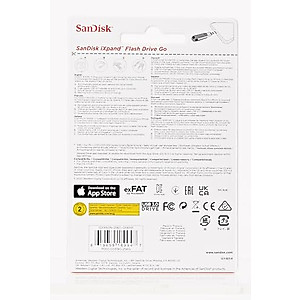SanDisk 256GB iXpand Flash Drive Go for iPhone and iPad - SDIX60N-256G-GN6NE, Black