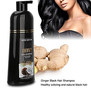 Maani Argan Oil Hair Color Shampoo - Natural Hair Dye, Black, Long Lasting, Ammonia-Free, 500 ML, Instant Fast Acting, Signature Shine, Suitable for Normal, Color Treated Hair