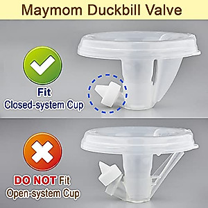 Maymom Valve Compatible with Freemie Closed System Cups, Freemie Duckbills or Freemie Valves in Freemie Liberty, 4 pc White, Not for Retired Freemie Open System Cup; Not Freemie Original Accessories
