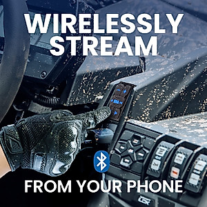 BOSS Audio Systems BPS1RS Carling Rocker Switch – Receives Audio Via Bluetooth and 3.5 mm Jack Directly to an Amplifier. Best for ATV/UTV. Also Marine, RV, Trucking, Emergency Vehicle Industries