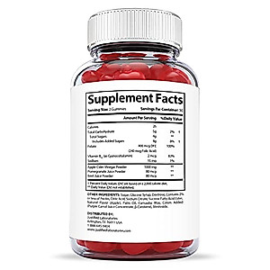 Justified Laboratories (10 Pack) Total ACV Heath Keto Gummies 1000MG with Pomegranate Juice Beet Root B12 600 Ketos Gummys