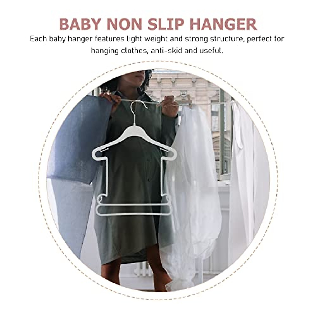 ULTECHNOVO Hangers 100 Pack Kids Hangers 10 Pcs Baby Hangers for Closet Non Laundry Infant Pant Hangers Shirt Coat Hanger for Nursery Toddler Clothing Hangers White Hangers 100 Pack Hangers 50 Pack