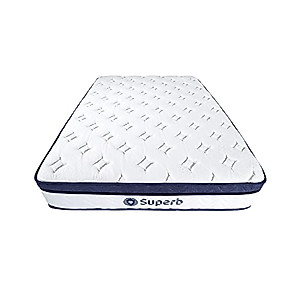 BEDBOSS-Superb Queen Mattress | 3-Layered Cool Gel Memory Foam Mattress Queen | Super Soft & Comfort | Encased Individual Pocketed Mattress | Pressure Relief | High Density Border Foam-65"L x15"Wx15"T